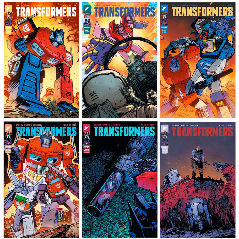 Skybound Transformers Daniel Warren Jonhnson Covers 6-Comic Bundle ...