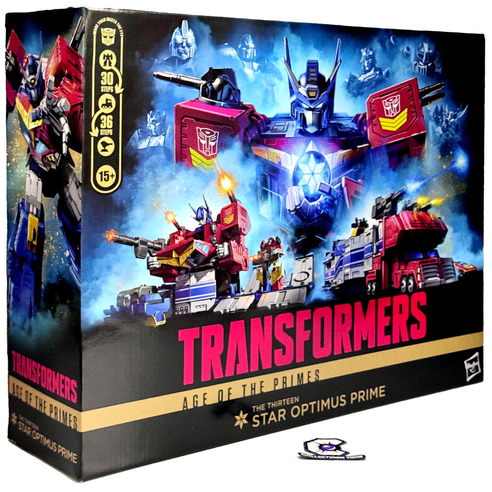 Transformers Age of the Primes Star Optimus Prime Convoy Hot Rod Titan ...