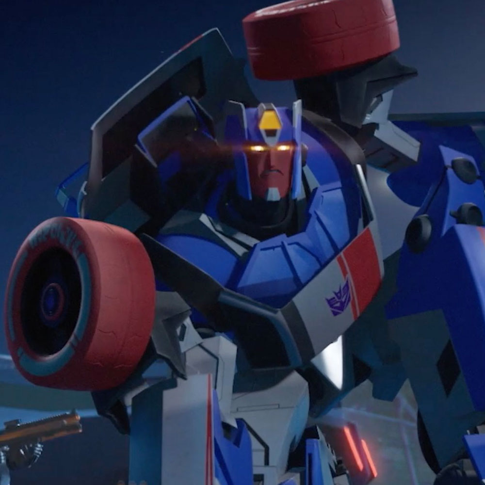 Transformers Earthspark Breakdown 1-step flip changer white race car ...