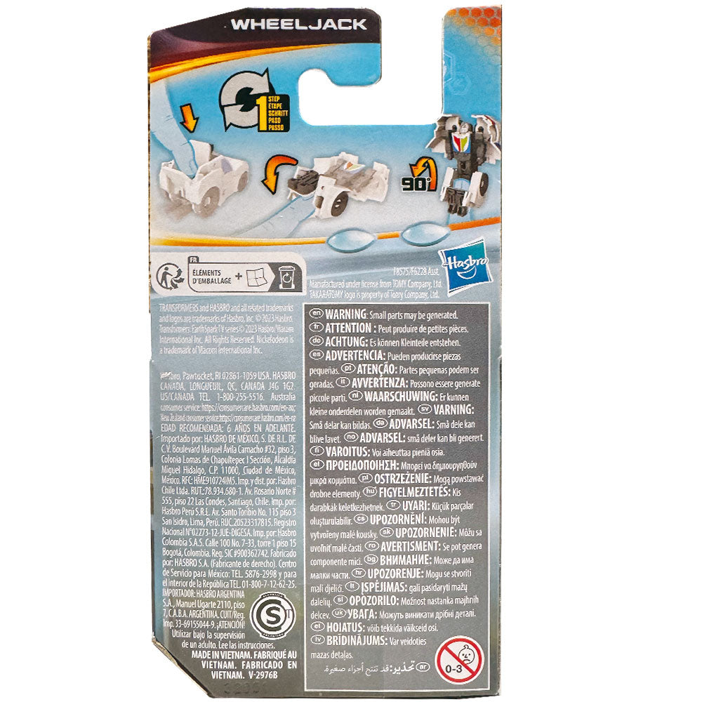 Buy Transformers Earthspark Wheeljack Tacticon Mini White Robot Toy ...