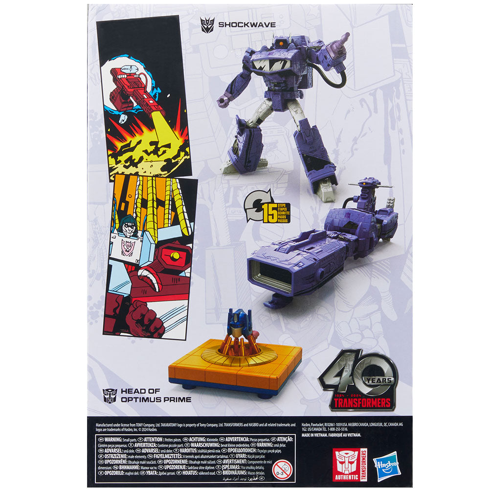 Transformers Generations Comic Edition Shockwave G1 Marvel 40th Toy ...