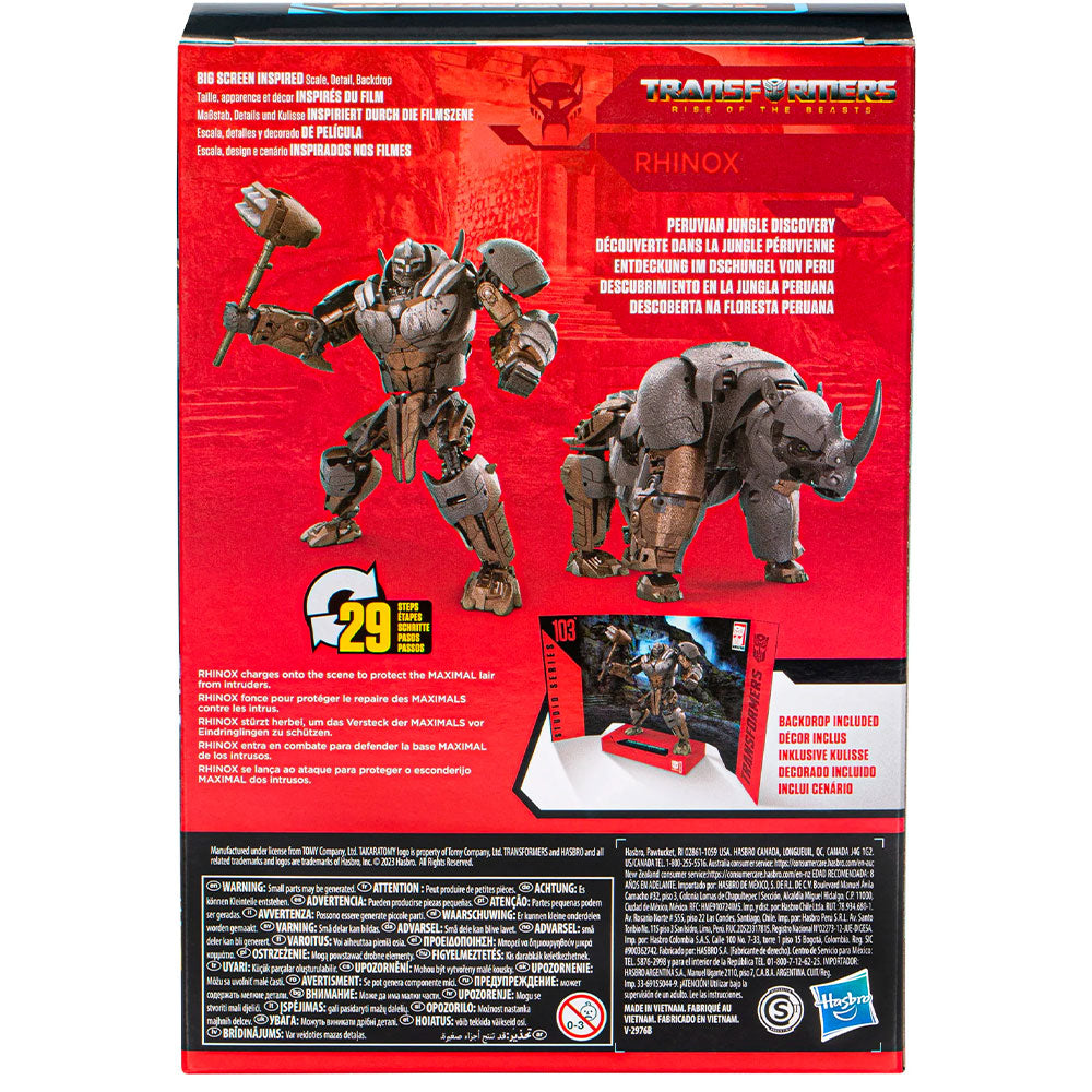 Transformers Studio Series 103 Rhinox Rise of the Beasts Voyager Toy ...