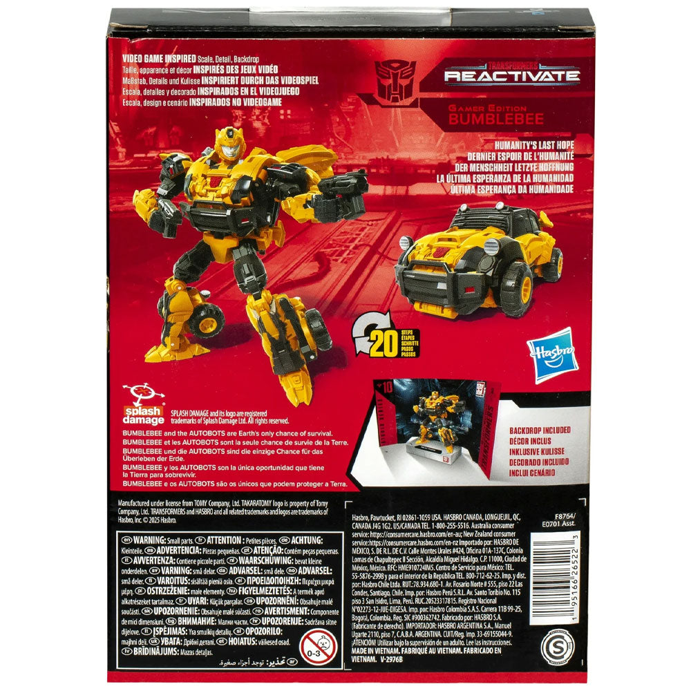 Transformers Studio Series +10 Gamer Edition Bumblebee Reactivate Toy ...