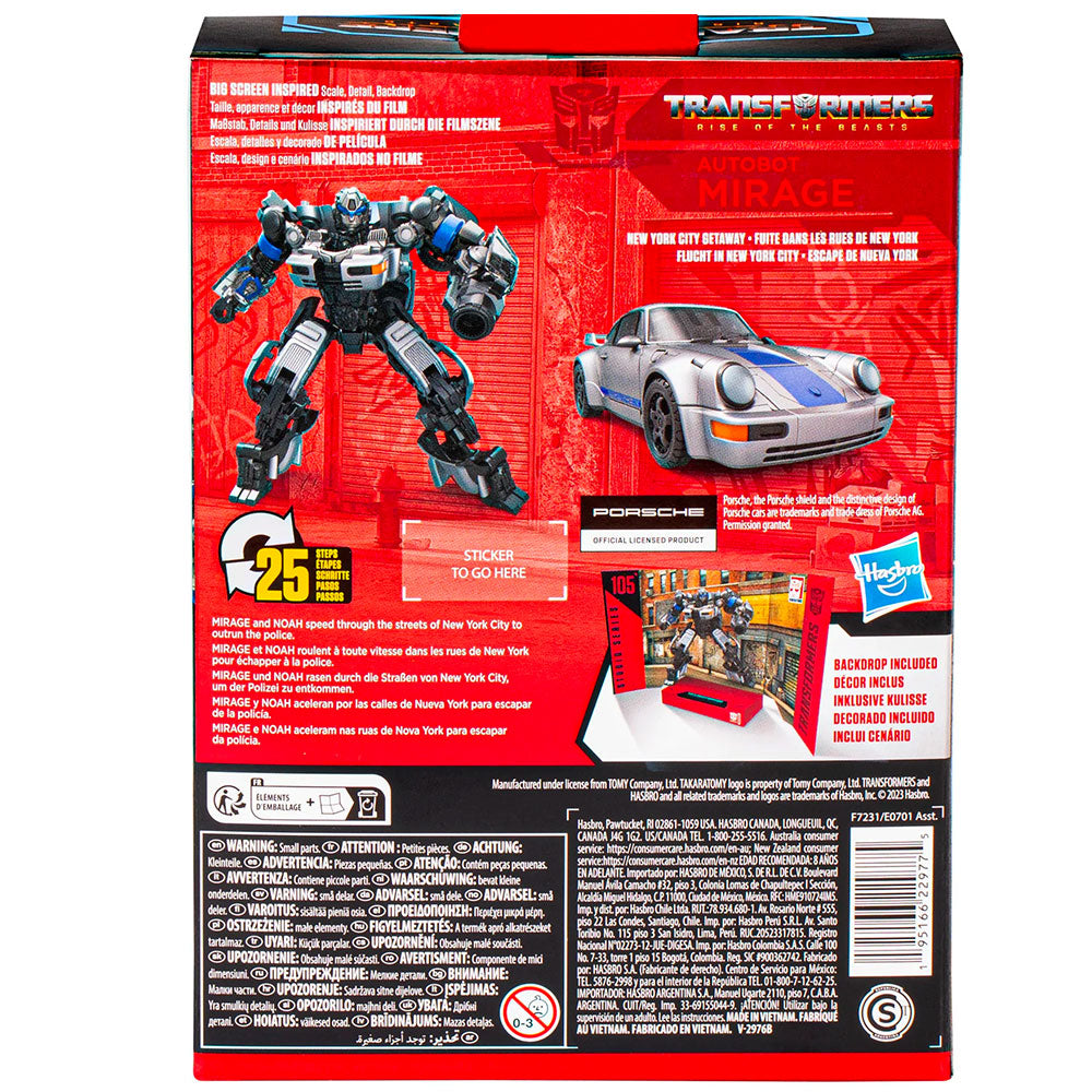 Buy Transformers Studio Series 105 Mirage Deluxe ROTB Movie Toy ...