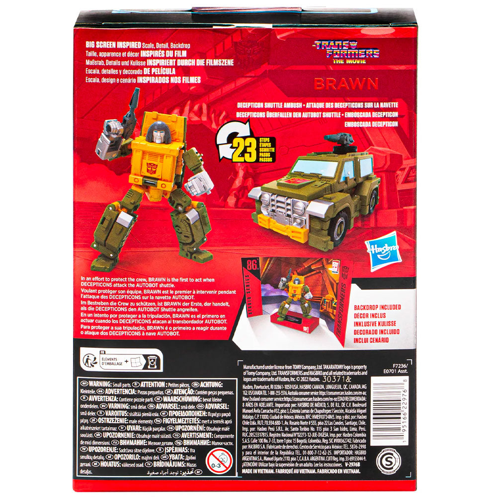 Transformers Studio Series 86-22 Brawn Deluxe G1 Animated Movie Toy ...