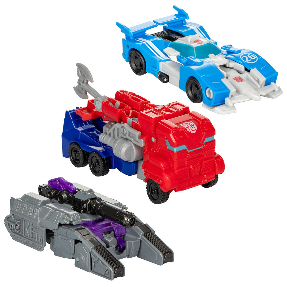 Transformers One Movie Iacon Race 3-Pack Megatron Optimus Prime Mirage ...