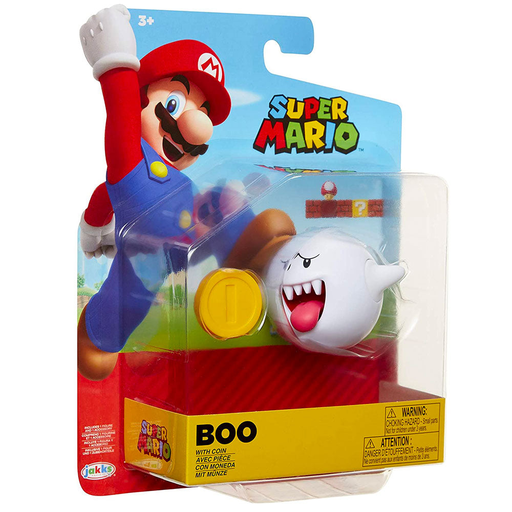 Buy Jakks World of Nintendo Super Mario Boo with coin 4-inch Ghost Toy ...