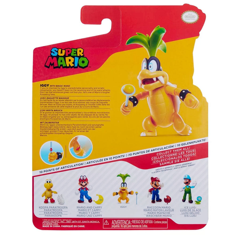 Jakks World of Nintendo Super Mario Iggy Koopa Kid with wand Toy ...
