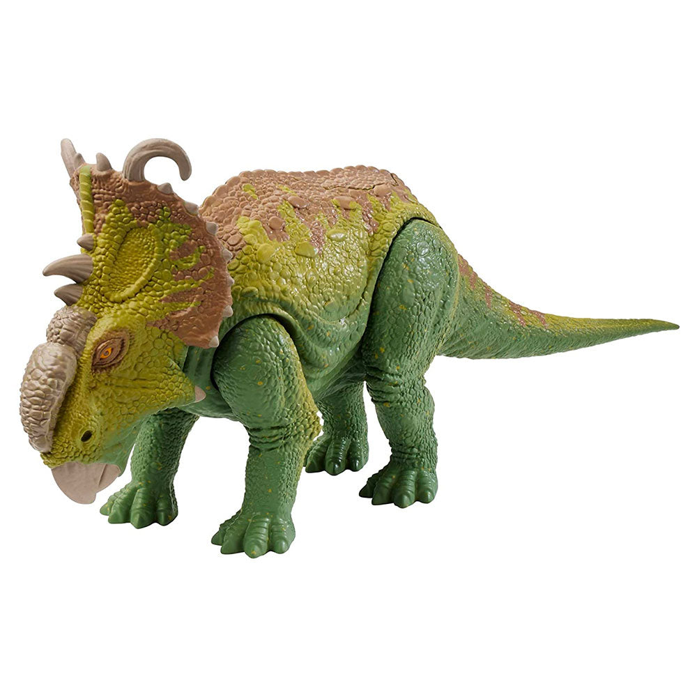 Mattel Jurassic World Roarivores Sinocertaops Dinosaur Toy with Sound ...