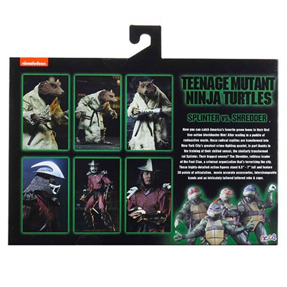 NECA Teenage Mutant Ninja Turtles 90 Movie Foot Splinter vs Shredder ...