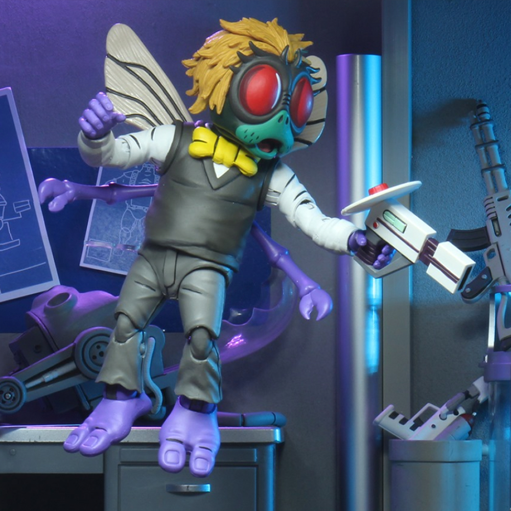NECA TMNT Ninja Turtles Cartoon Splinter vs. Baxter The Fly 2-pack toy ...
