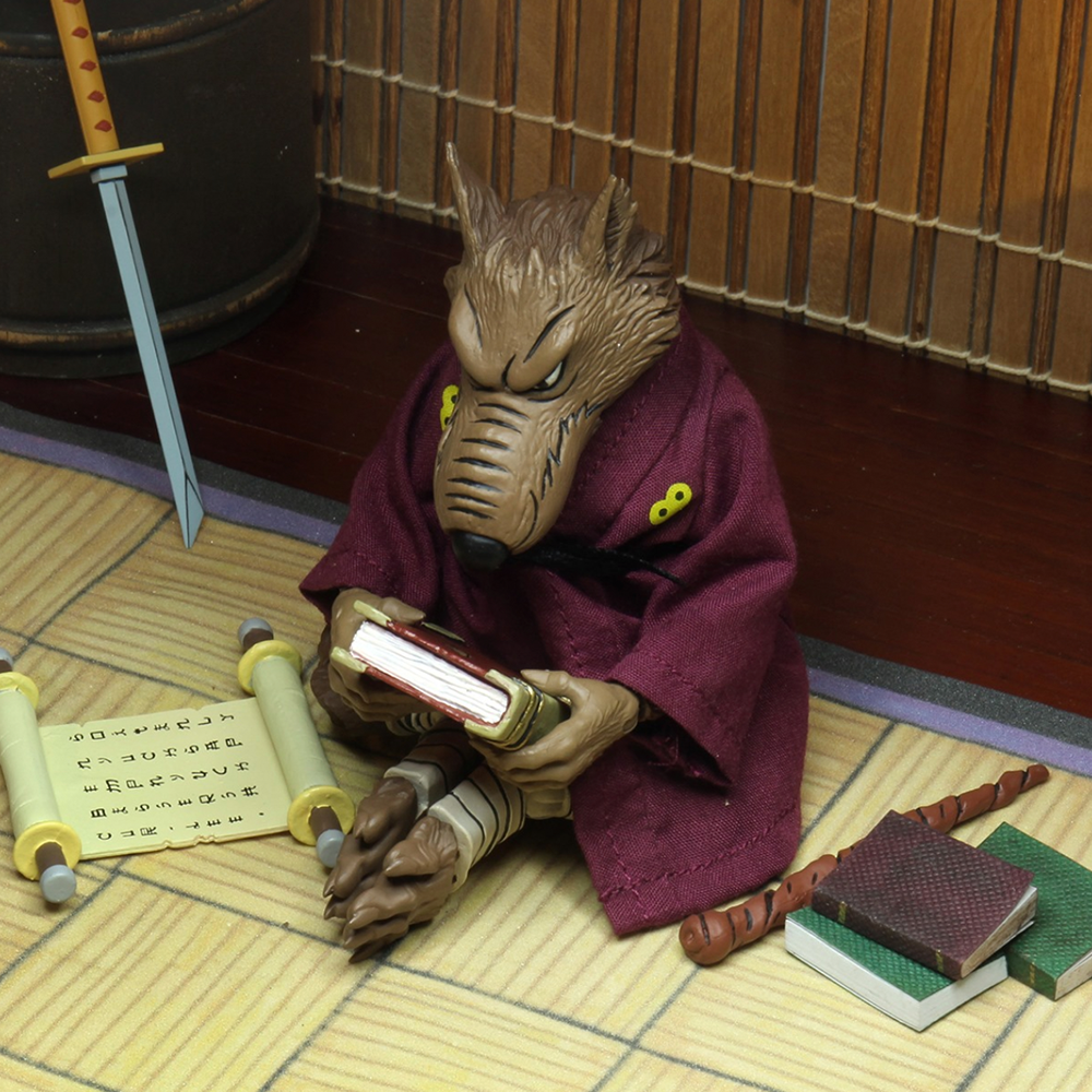 NECA TMNT Ninja Turtles Cartoon Splinter vs. Baxter The Fly 2-pack toy ...