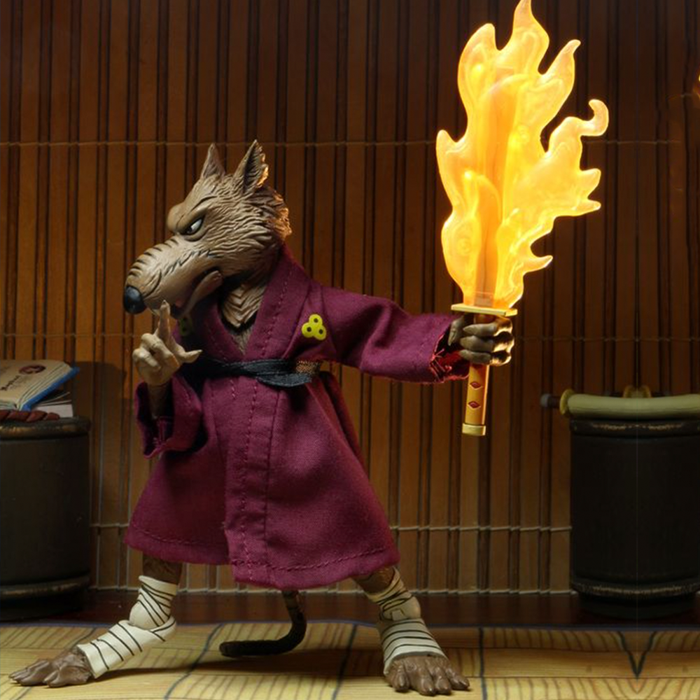 NECA TMNT Ninja Turtles Cartoon Splinter vs. Baxter The Fly 2-pack toy ...