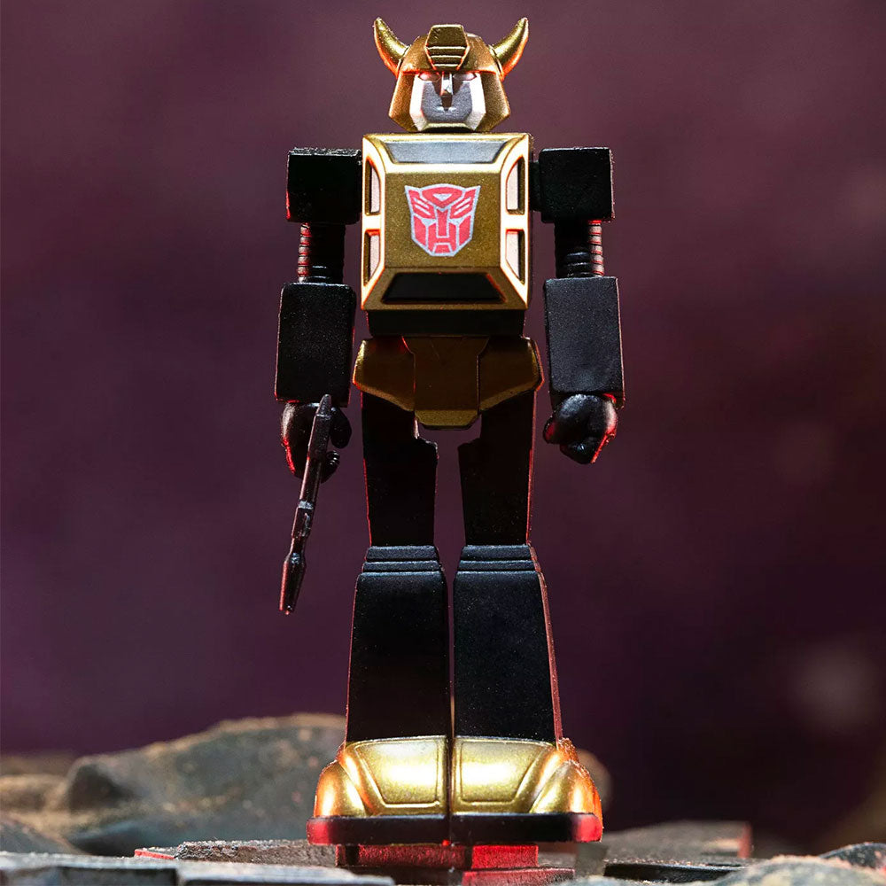 Super 7 Transformers G1 Gold Armor Bumblebee ReAction Chrome Figure ...