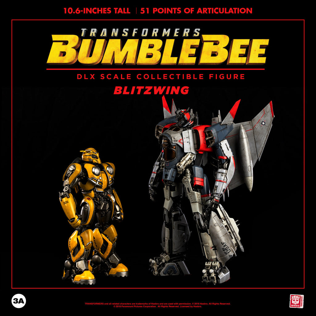 ThreeA Transformers: Bumblebee Movie Blitzwing Deluxe Action Figure ...