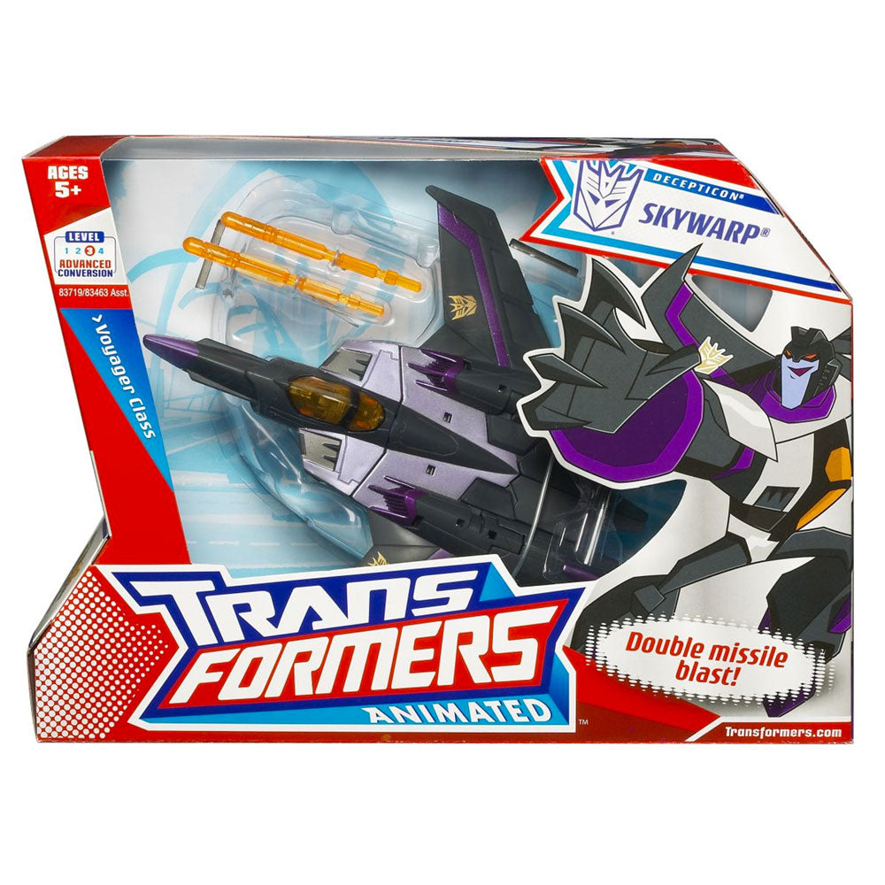 Buy Transformers Animated Voyager Decepticon Skywarp Black Jet Toy ...