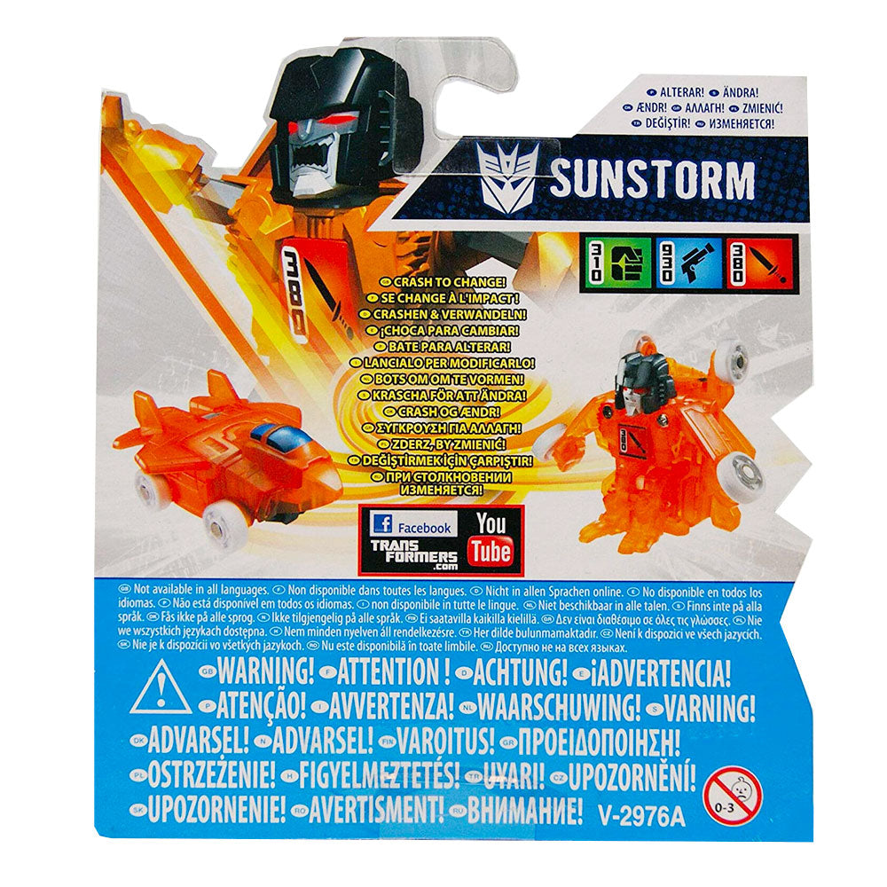 Transformers Botshots Series 2: Super Bot 001 Sunstorm Clear Chase Toy ...