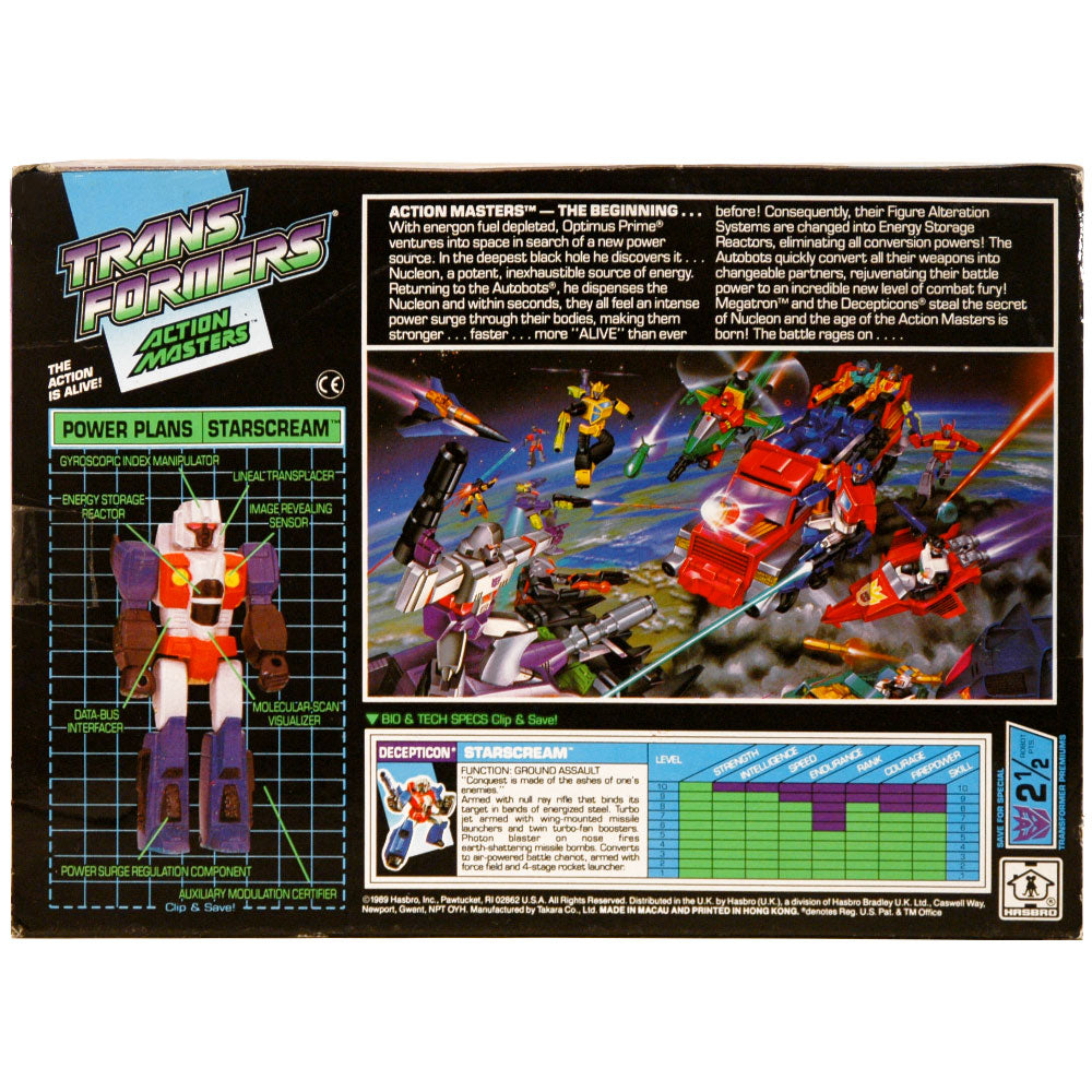 Transformers G1 Action Masters Starscream & Turbo Jet Attack Vehicle ...