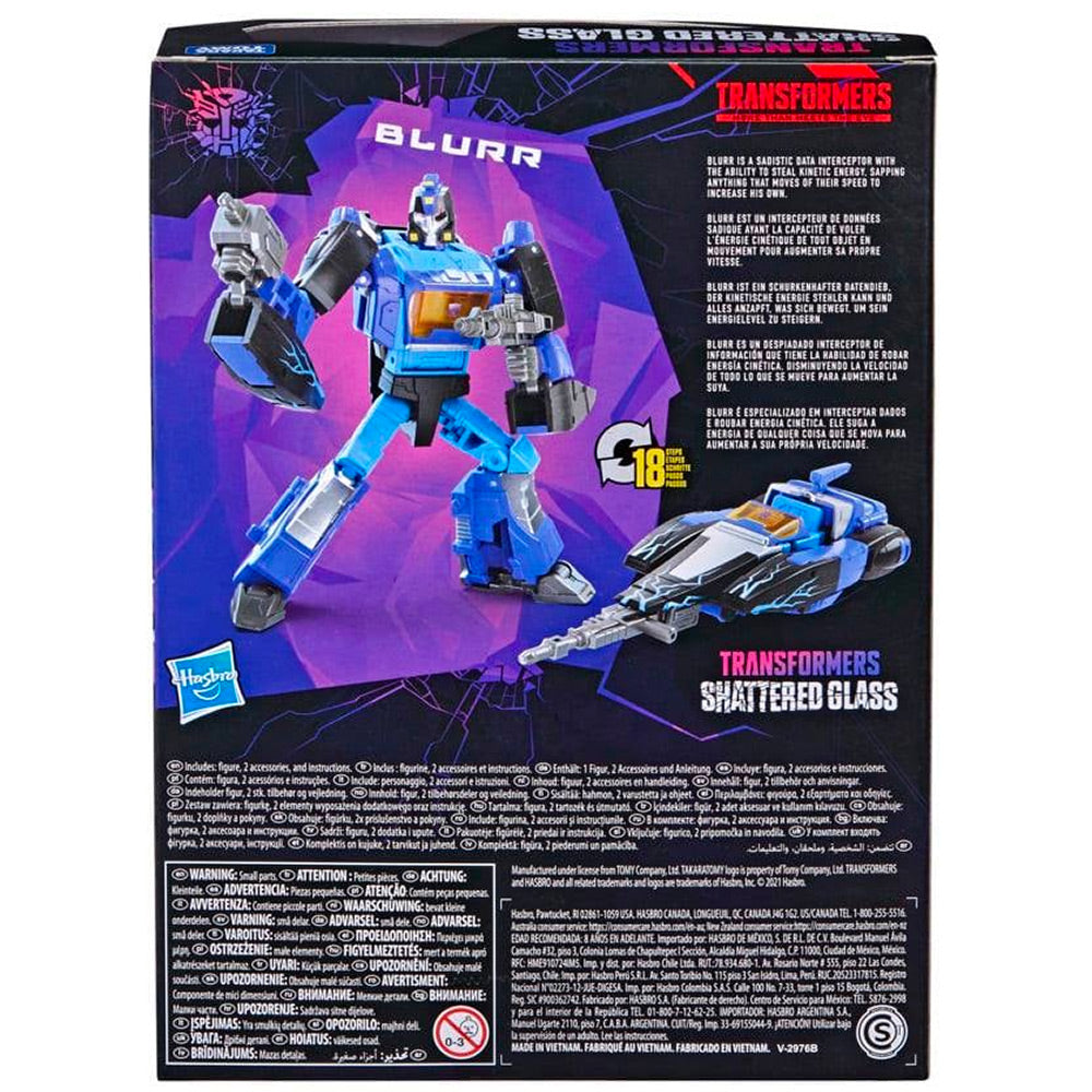 Transformers Generations Shattered Glass Blurr Deluxe Evil Autobot Toy ...