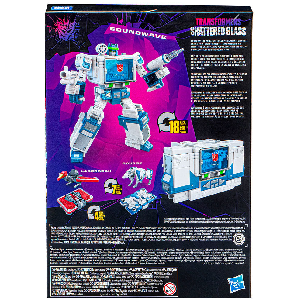 Transformers Generations Shattered Glass Soundwave Voyager Heroic Toy ...
