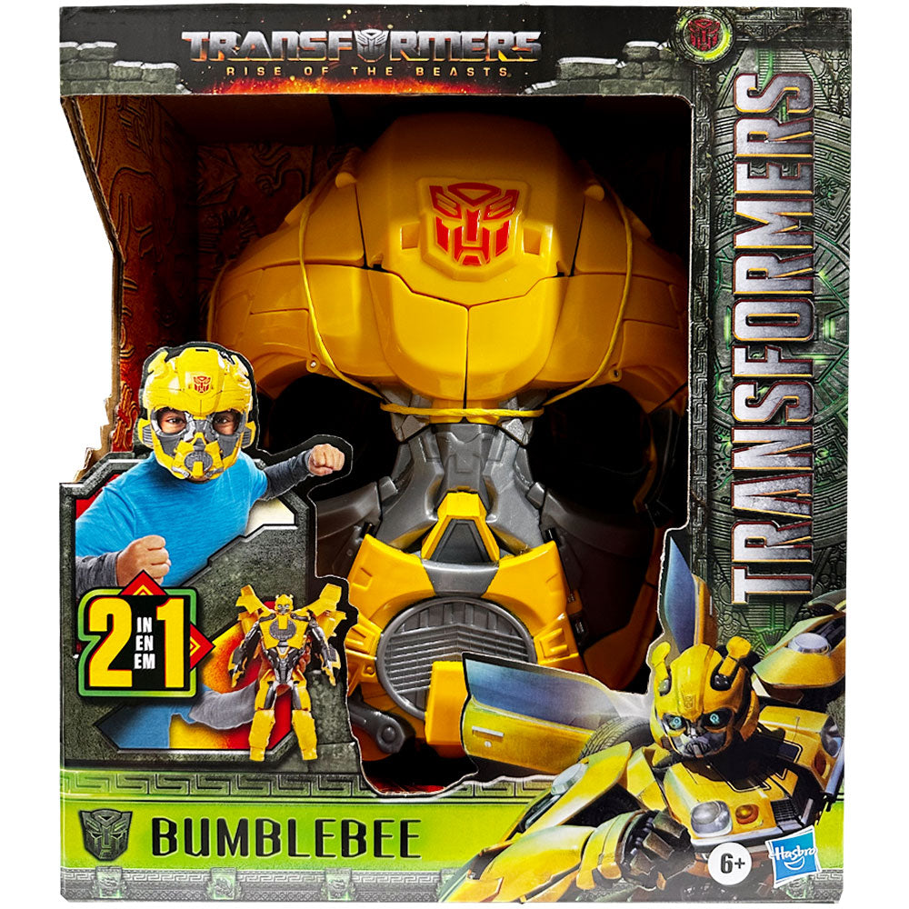 Transformers Rise of the Beasts Bumblebee 2-in-1 Transforming Mask Toy ...