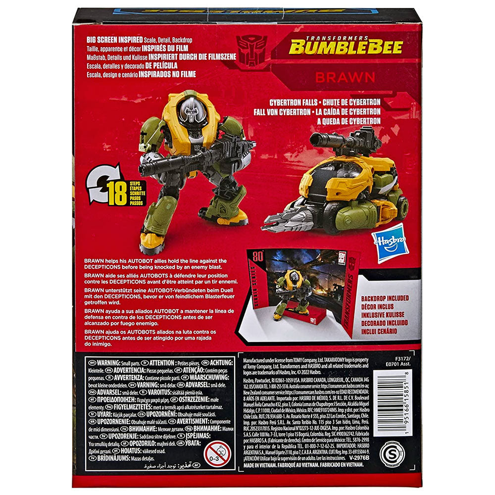 Transformers Studio Series 80 Brawn Deluxe Cybertronian Movie Toy ...