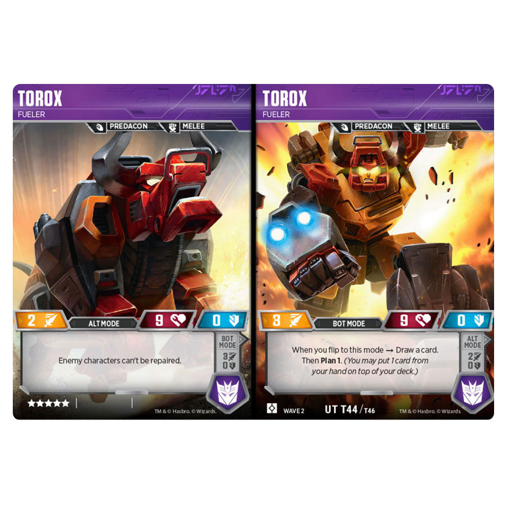 Transformers TCG Wave 2 Torox Fueler Predacon Combiner Card ...